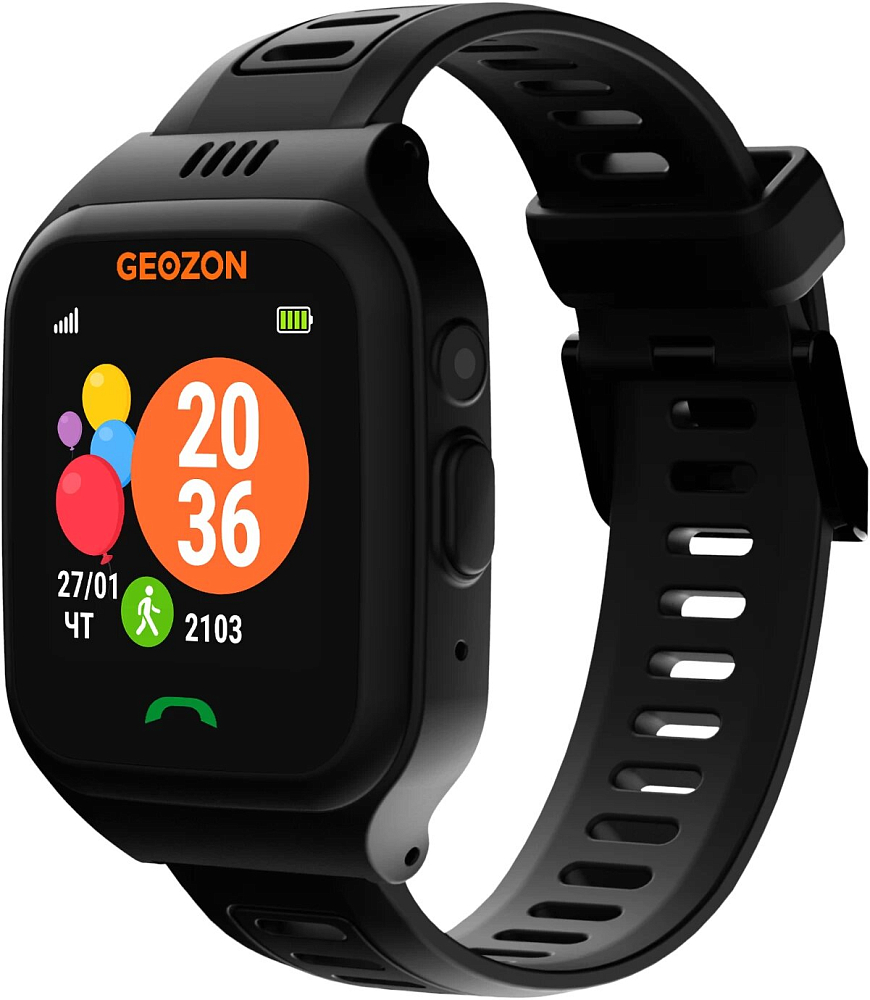Купить Умные часы Geozon Active, черный по доступной цене с доставкой в ...